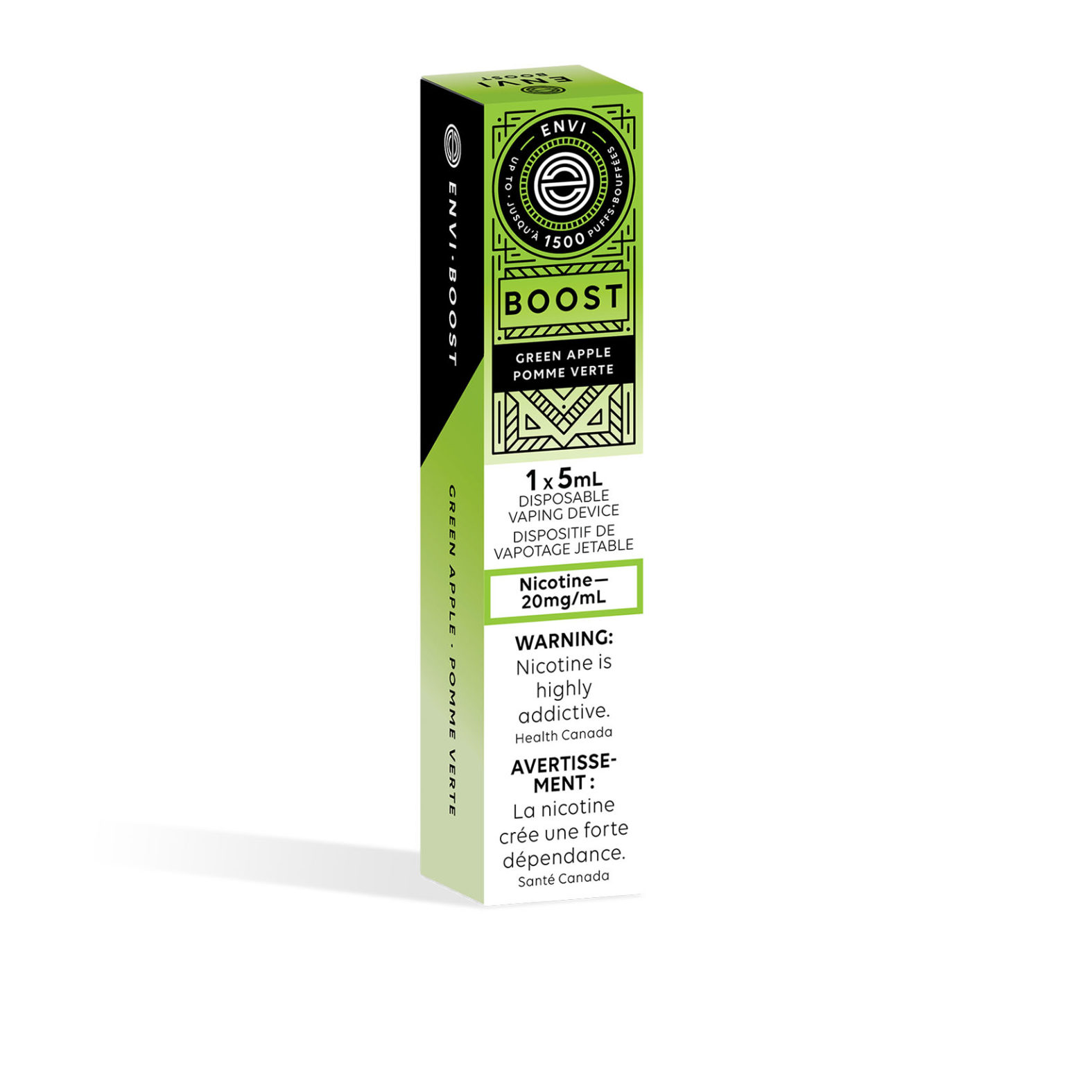 Green Apple ENVI Boost Disposable Vape | 5mL - VapeLoft