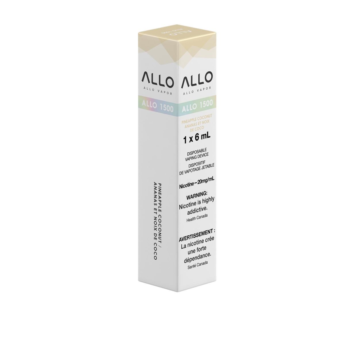 Pineapple Coconut ALLO 1500 Disposable Vape | 6mL -VapeLoft