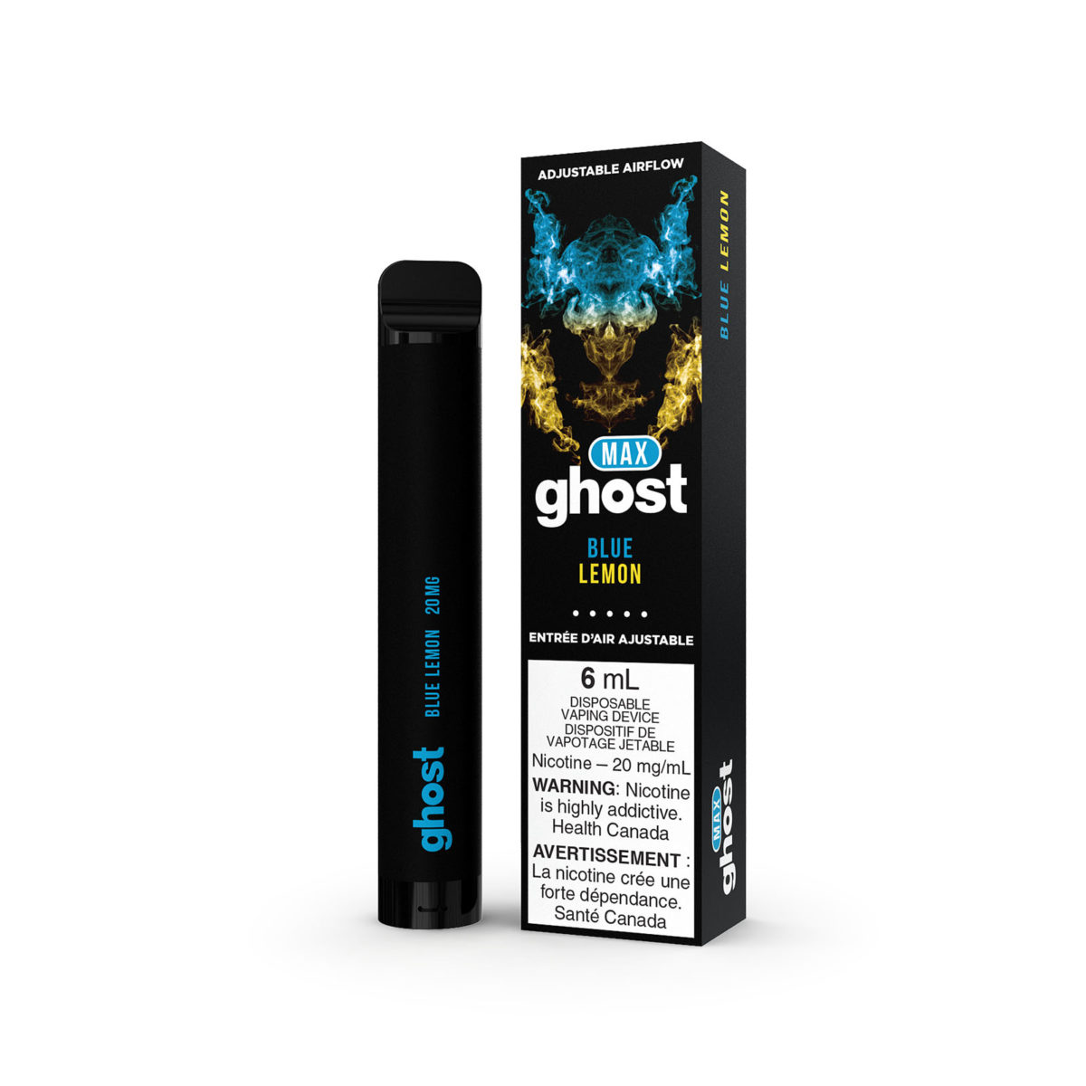 Blue Lemon Ghost Max Disposable Vape | 6mL - VapeLoft