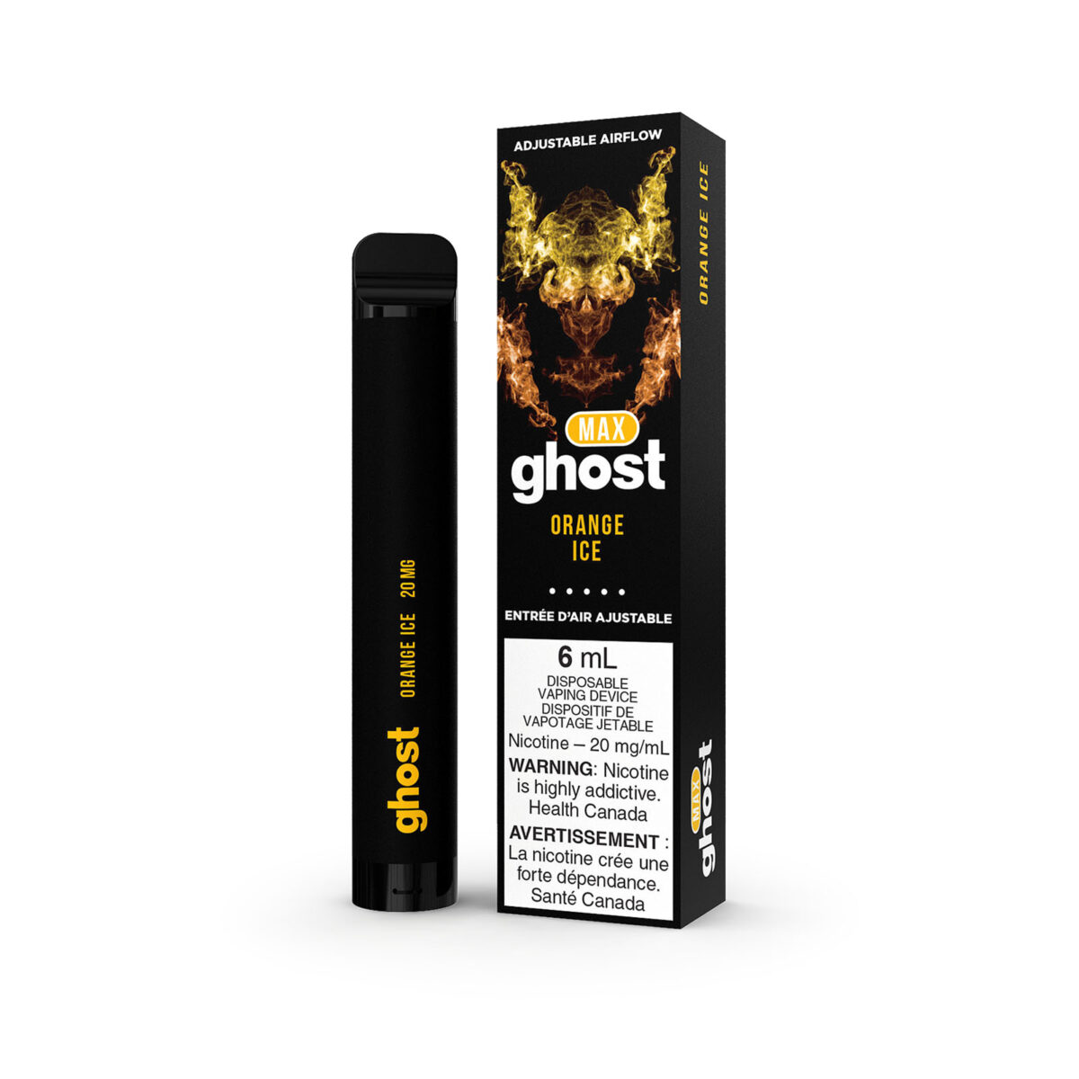 Orange Ice Ghost Max Disposable Vape | 6mL - VapeLoft