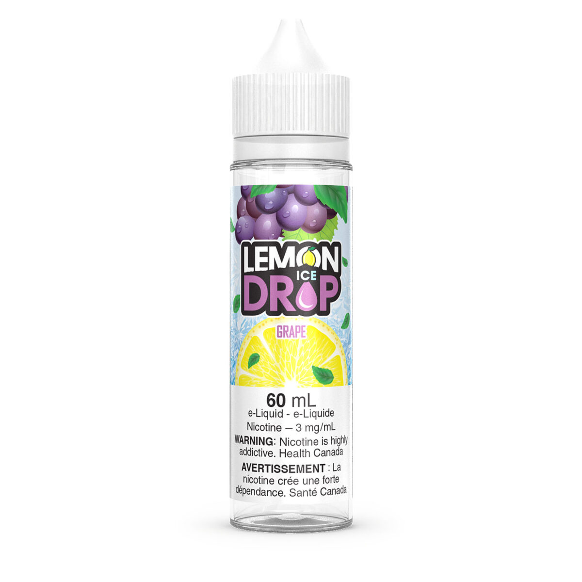 Grape Ice Lemon Drop Ice E-Liquid | 60mL Free Base- VapeLoft