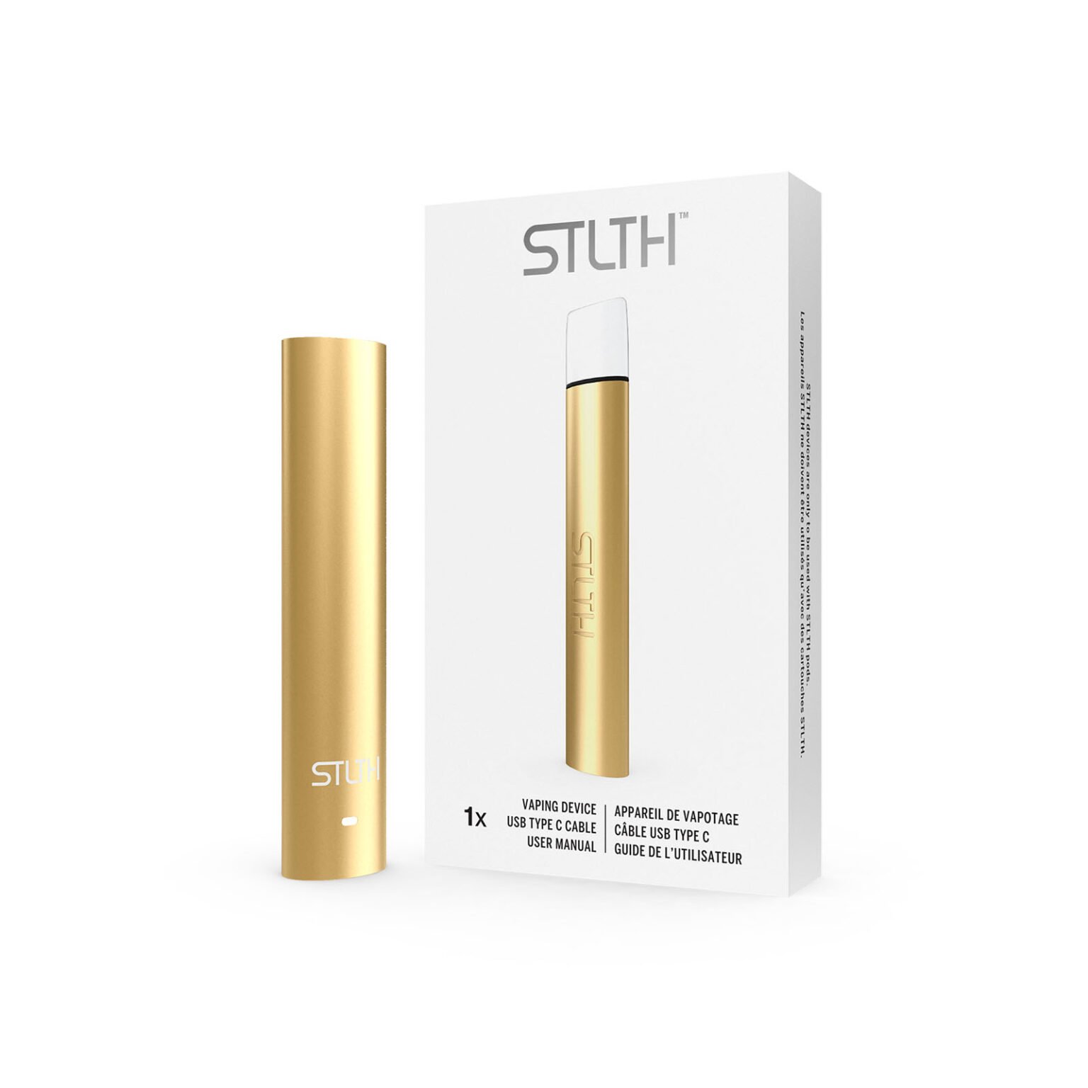 STLTH White Metal Edition Starter Kit | 470mAh - VapeLoft
