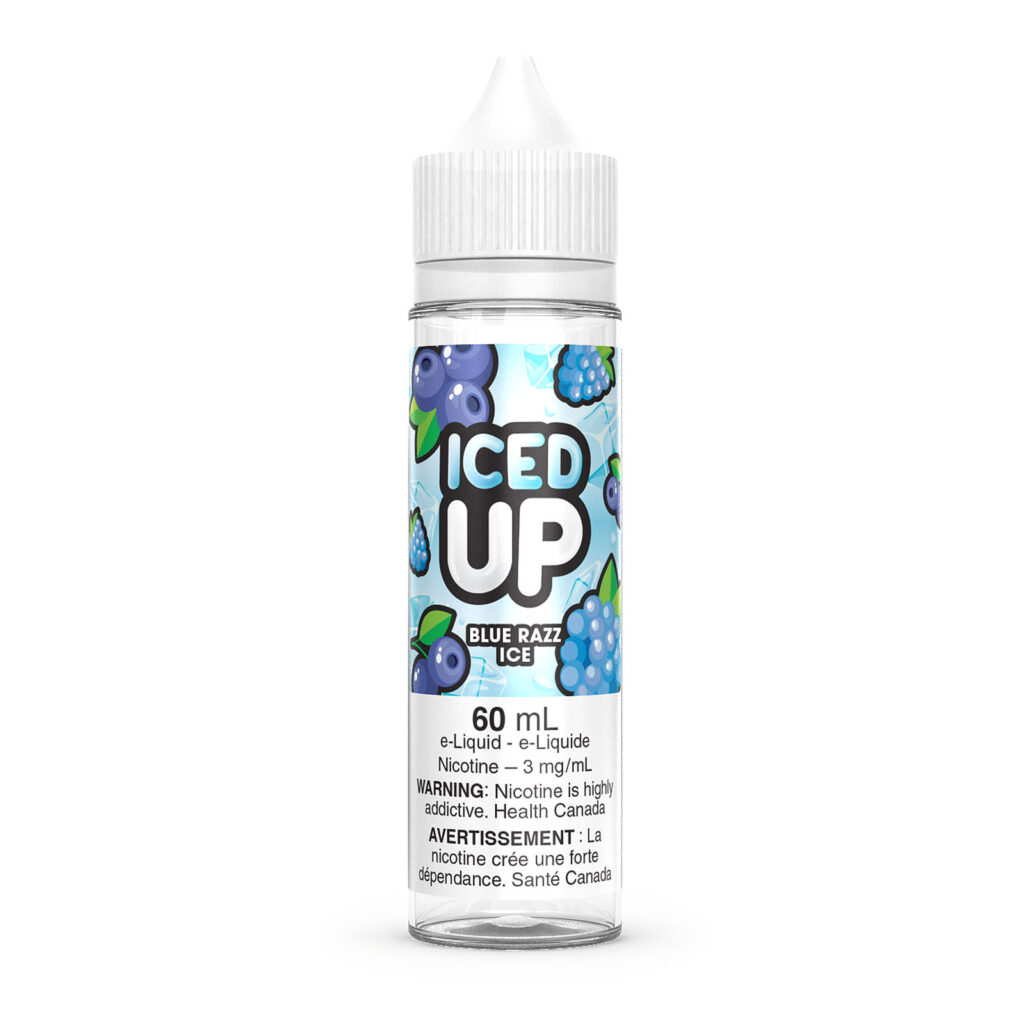 Blue Razz Ice Iced Up E-Liquid | 60mL Free Base - VapeLoft