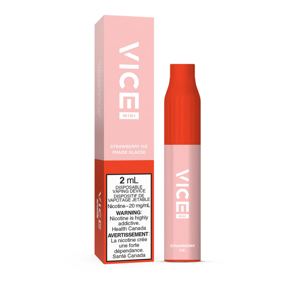 Strawberry Ice Vice Mini Disposable Vape | 2mL - VapeLoft