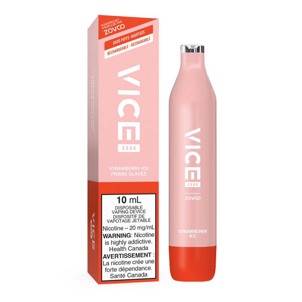 Strawberry Ice Vice 5500 Disposable Vape | VapeLoft