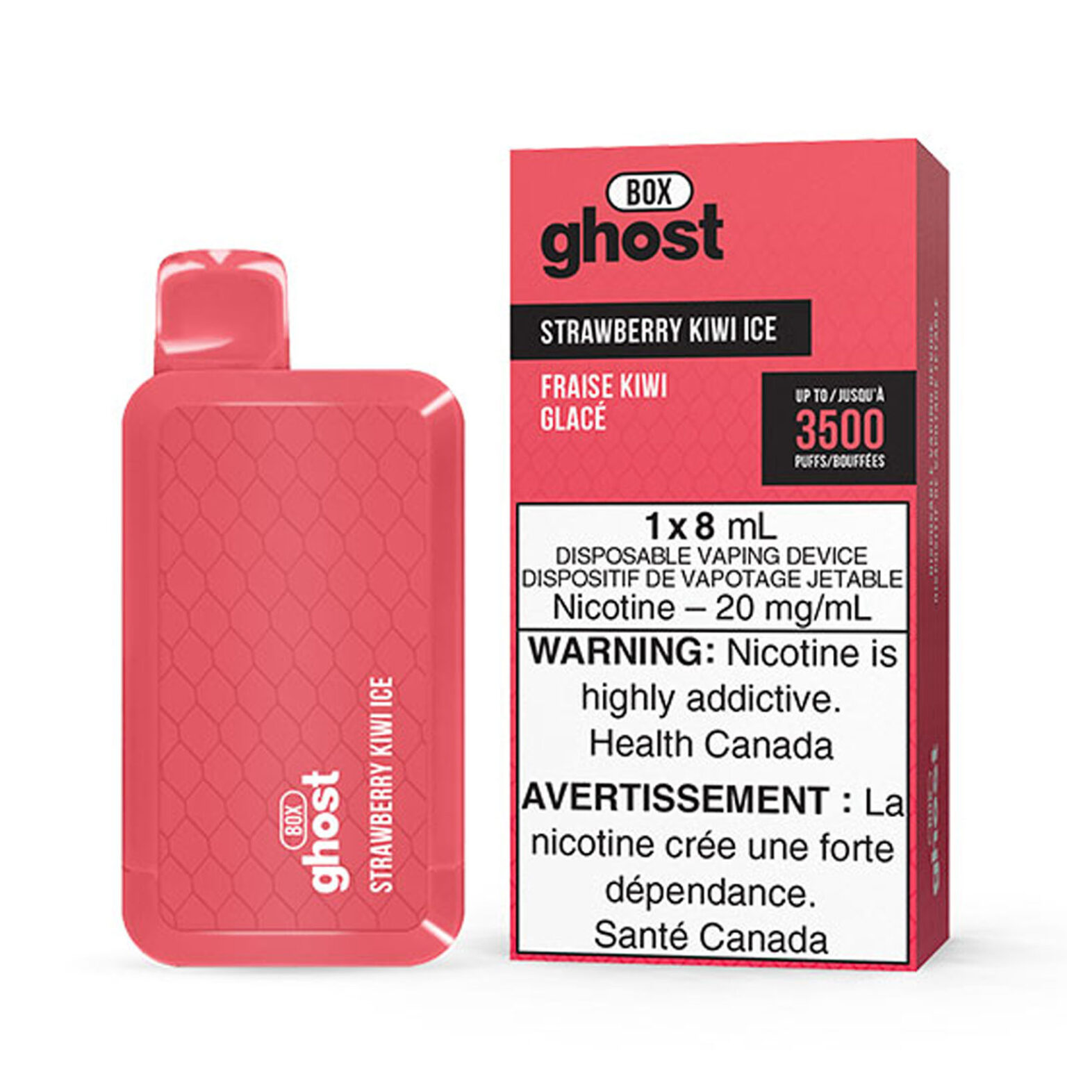 Strawberry Kiwi Ice Ghost Box Disposable Vape | VapeLoft
