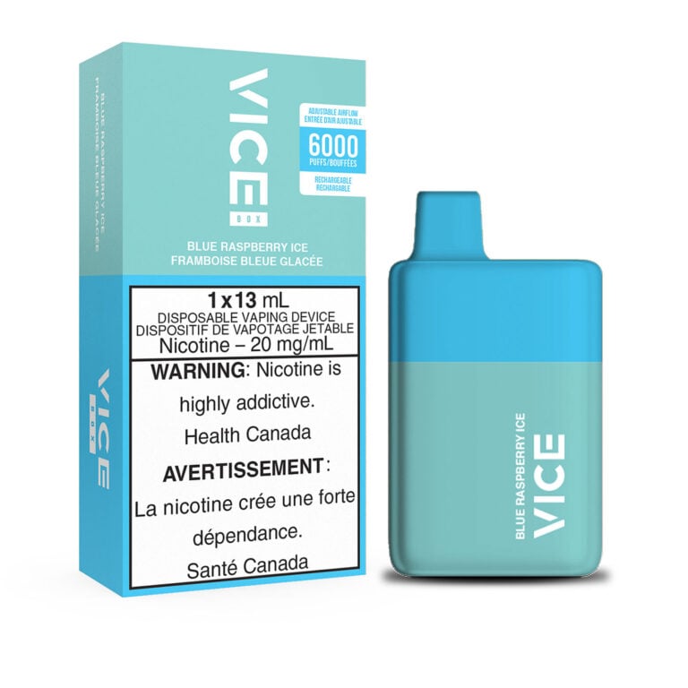 Blue Raspberry Ice Vice Box Disposable Vape | 13mL - VapeLoft