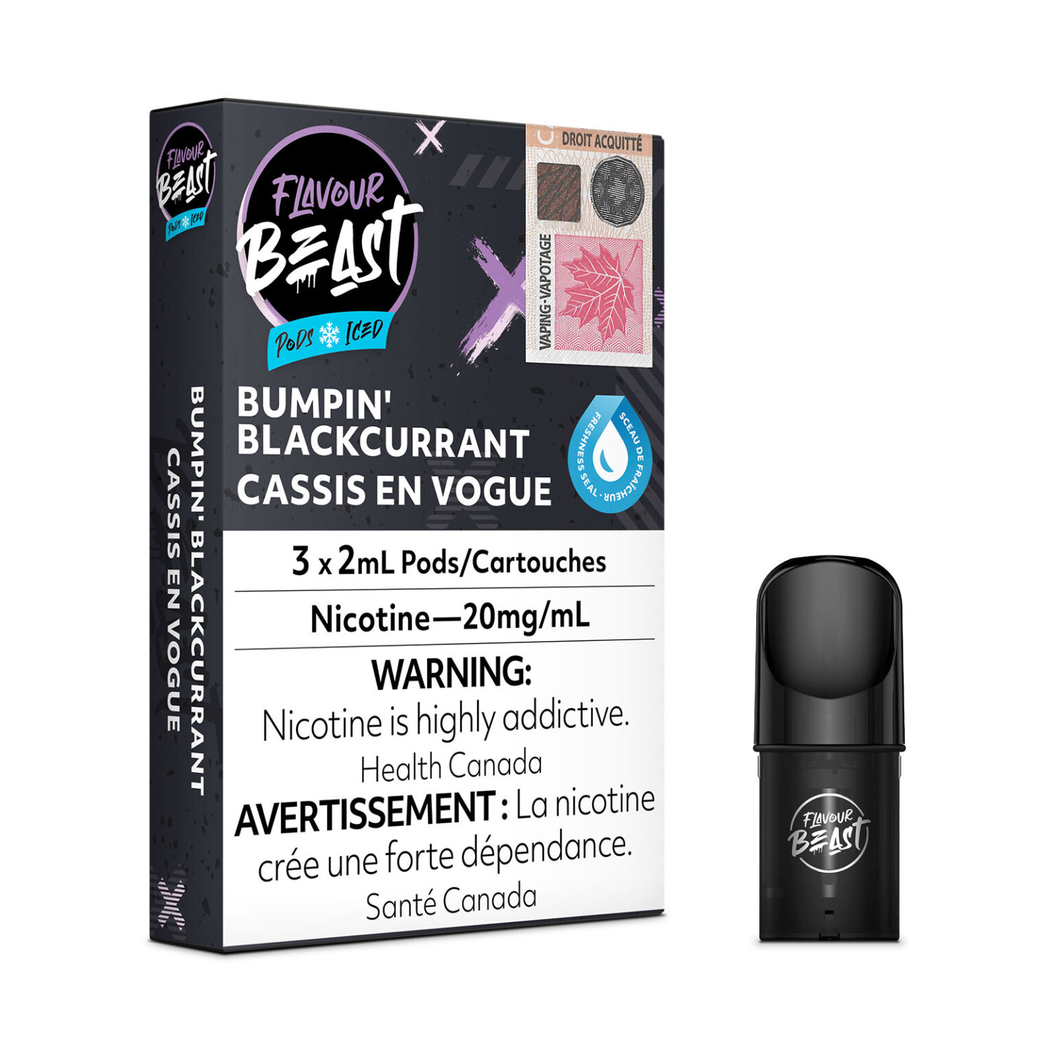 Bumpin' Blackcurrant Iced Flavour Beast Pods | 2mL - VapeLoft