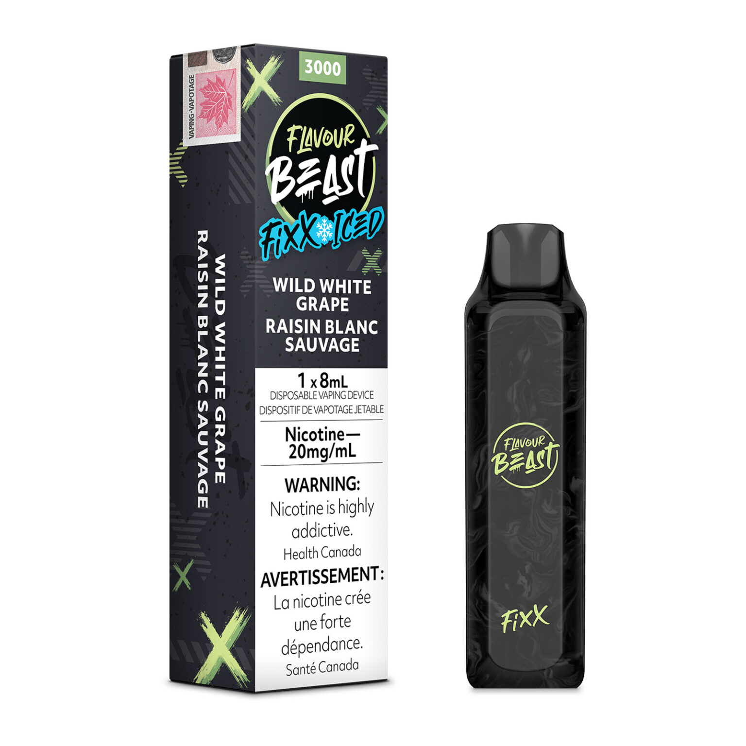 Wild White Grape Iced Flavour Beast Fixx Disposable Vape | 8mL - VapeLoft