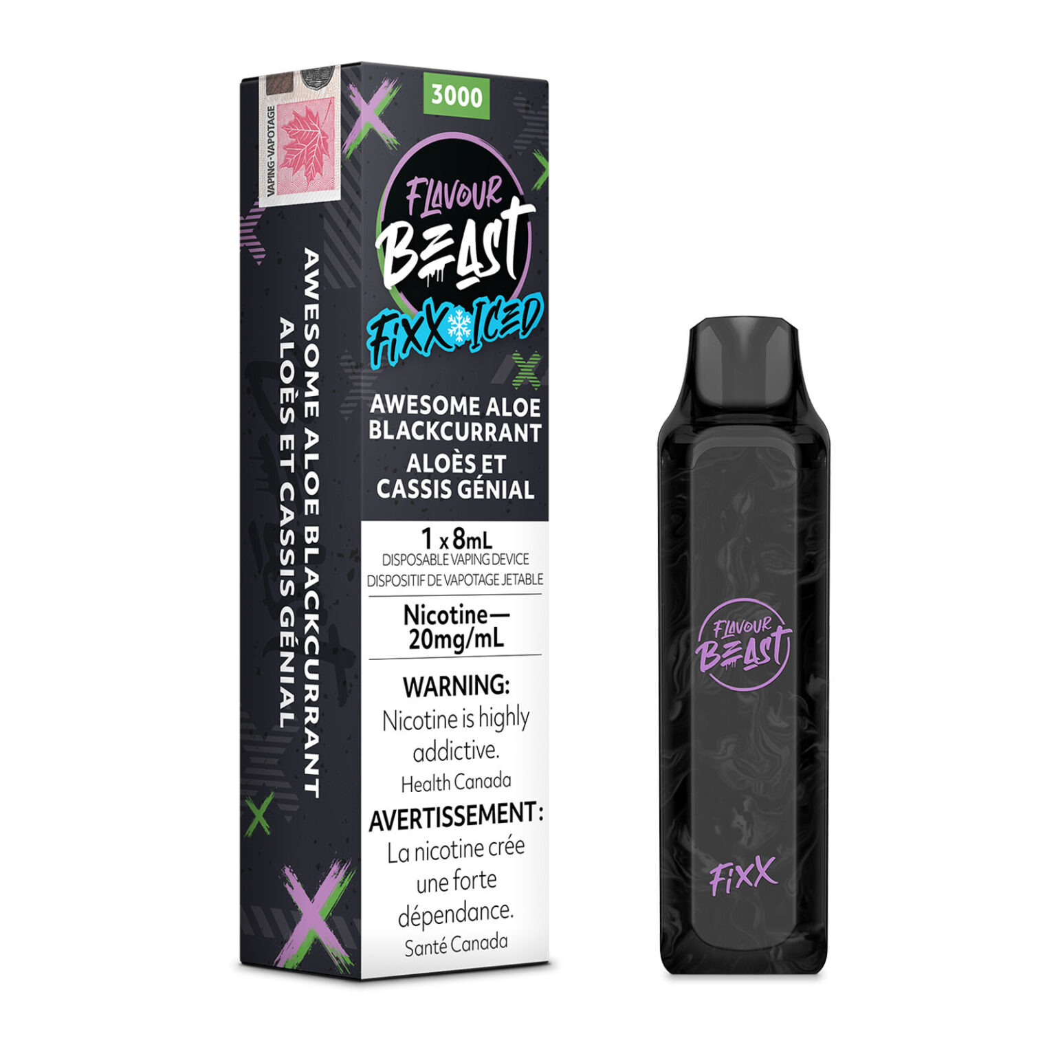 Awesome Aloe Blackcurrant Flavour Beast Fixx Disposable Vape | 8mL ...
