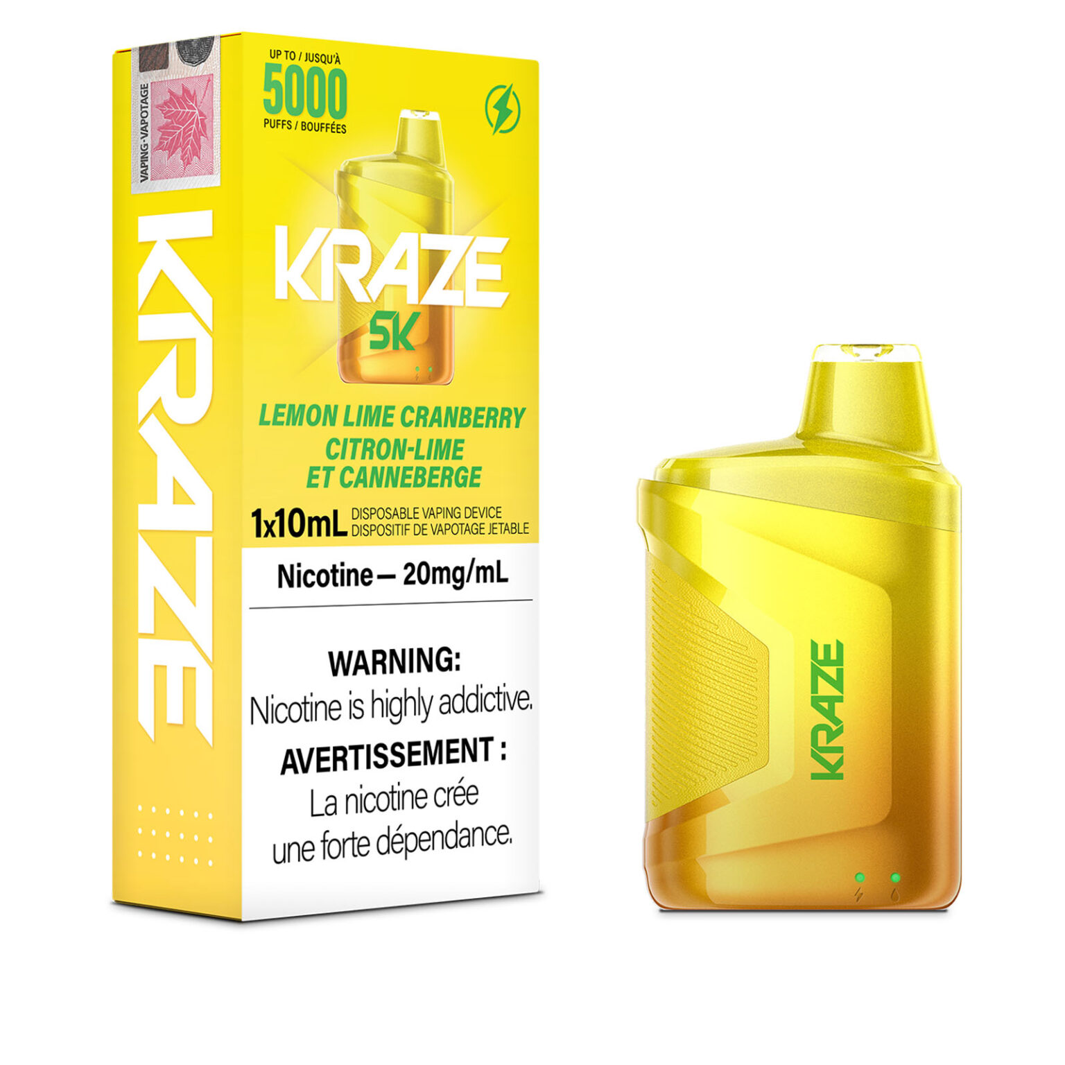 Lemon Lime Cranberry Kraze 5K Disposable Vape | 10mL - VapeLoft