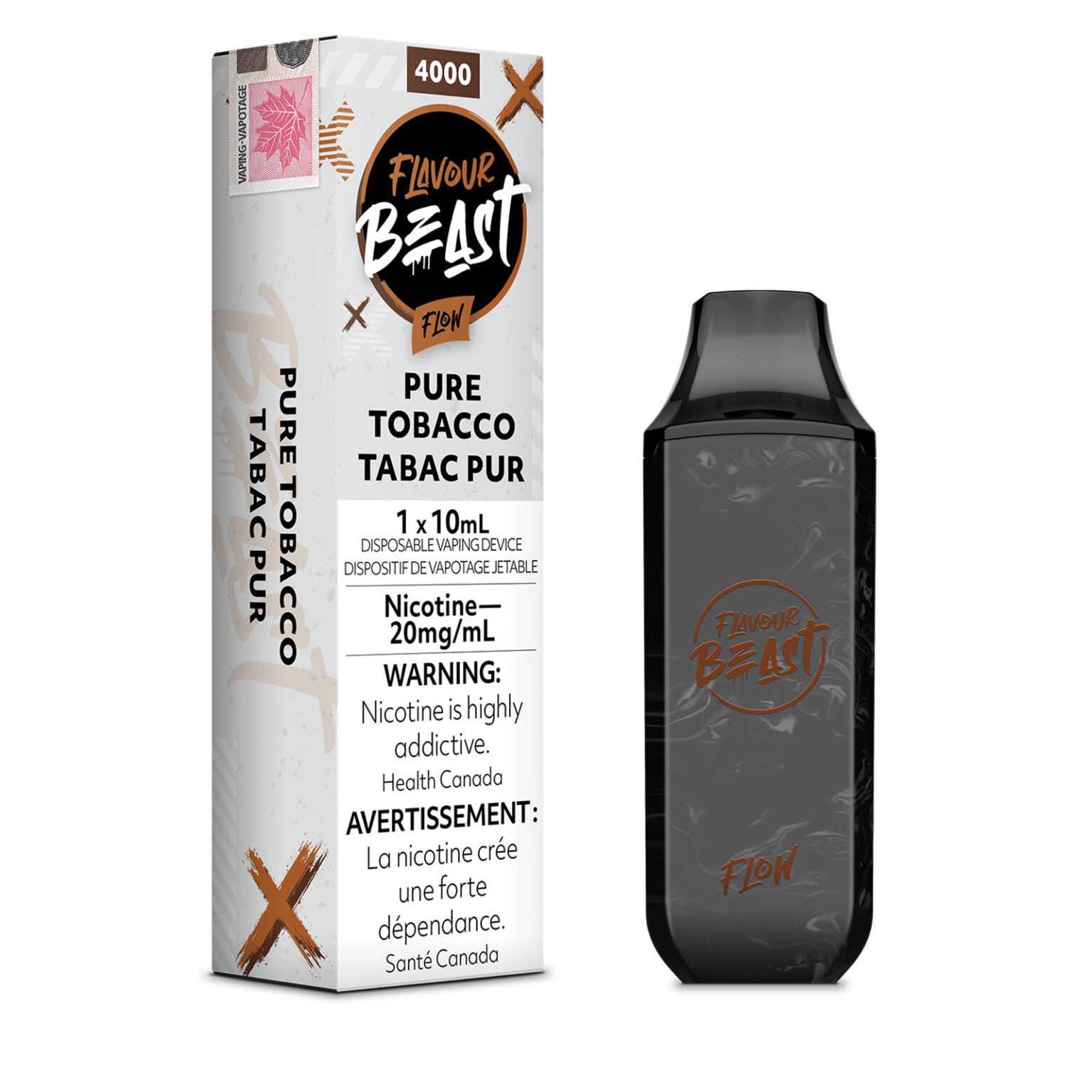 Pure Tobacco Flavour Beast Flow Disposable Vape | VapeLoft