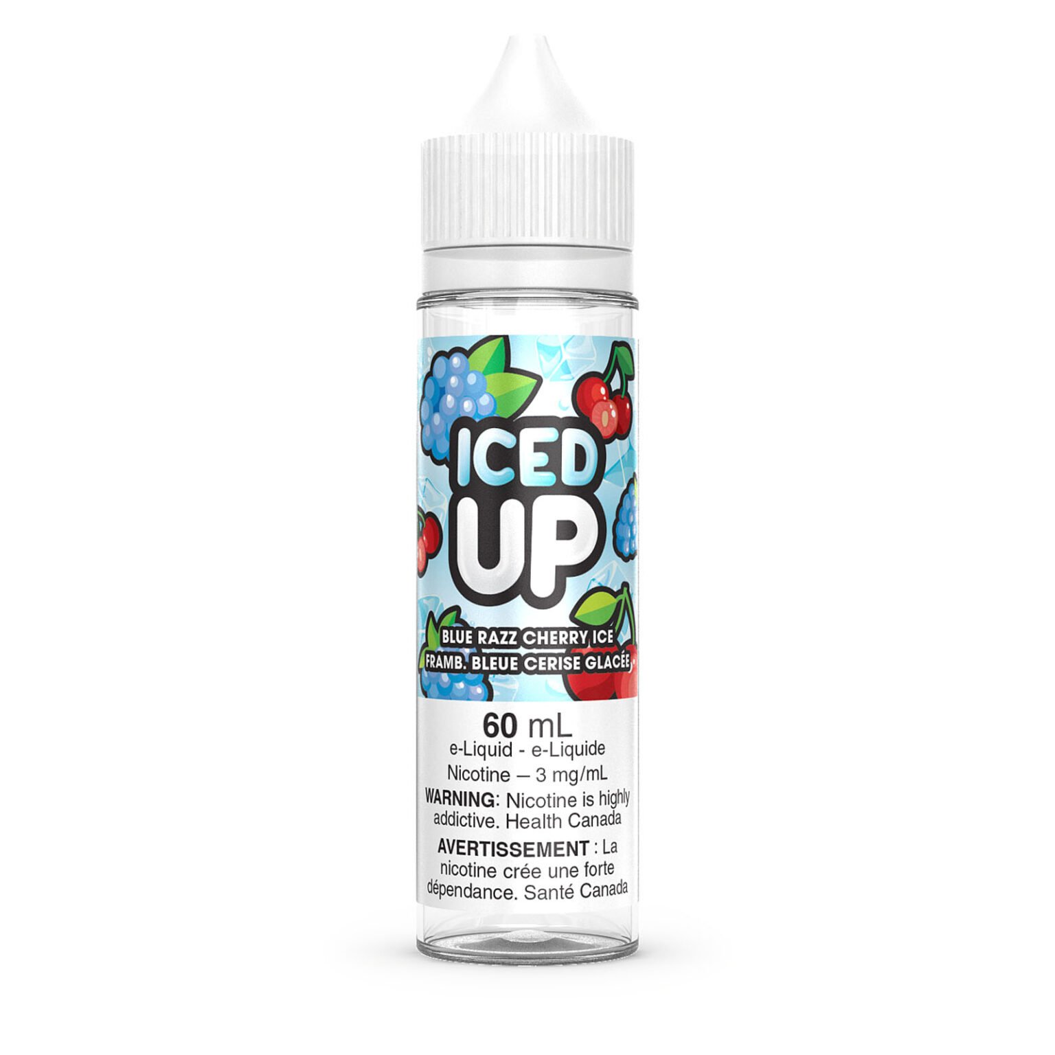 Blue Razz Cherry Ice Iced Up E-Liquid | 60mL - VapeLoft