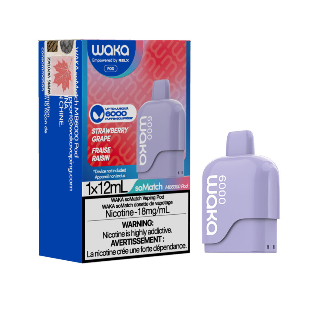 Strawberry Grape Waka soMatch MB6000 Disposable Pods | 12mL - VapeLoft