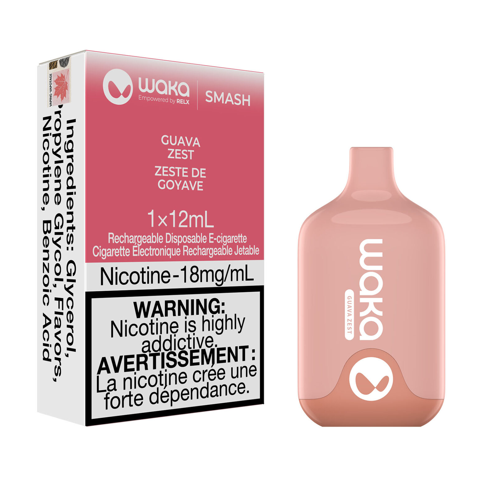 Guava Zest Waka Smash Disposable Vape | 12mL - VapeLoft