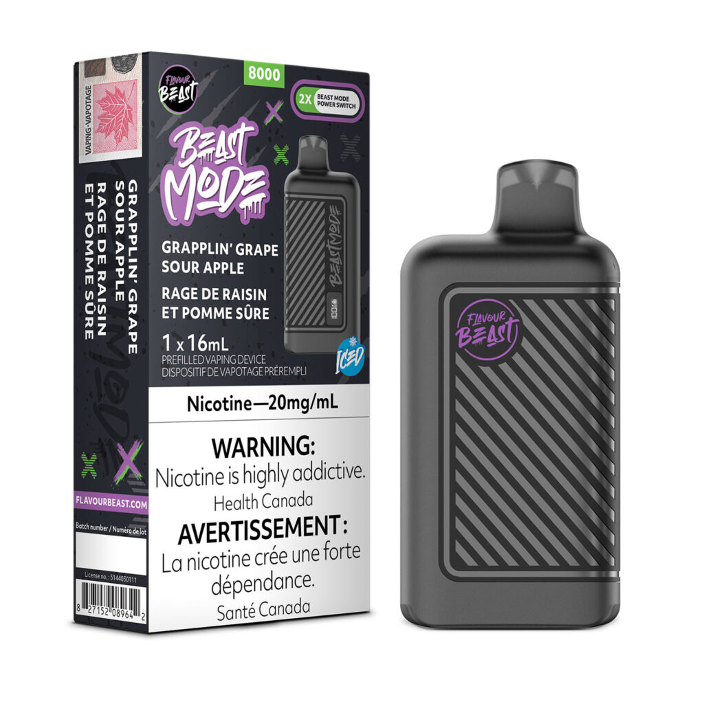 Grapplin Grape Sour Apple Iced Flavour Beast Beast Mode | 16mL - VapeLoft