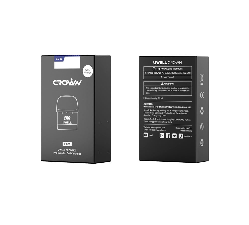 Uwell Crown X Replacement Pods | 2 Pack - VapeLoft