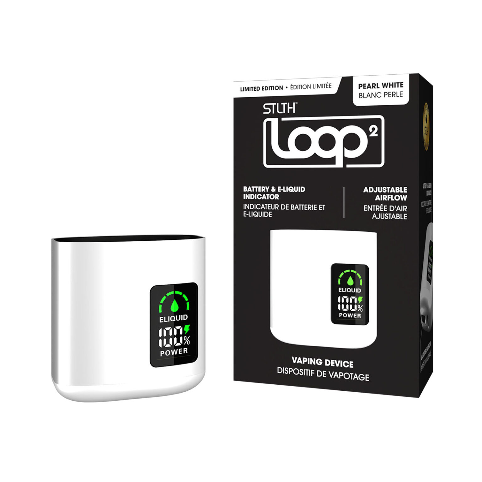 STLTH Loop 2 Pod Device Pearl White Limited Edition | VapeLoft