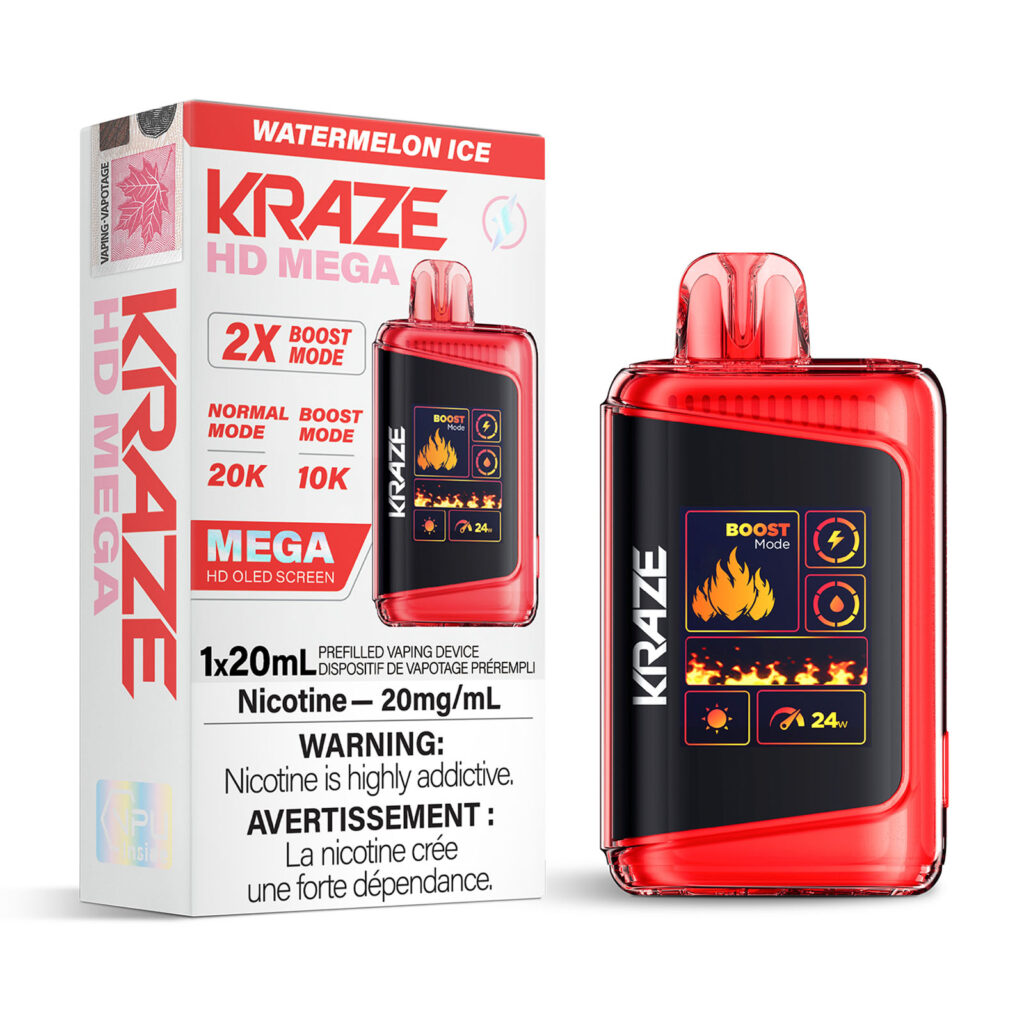 Watermelon Ice Kraze HD Mega Disposable Vape | 20mL - VapeLoft Watermelon Ice Kraze HD Mega Disposable Vape | 20mL - VapeLoft