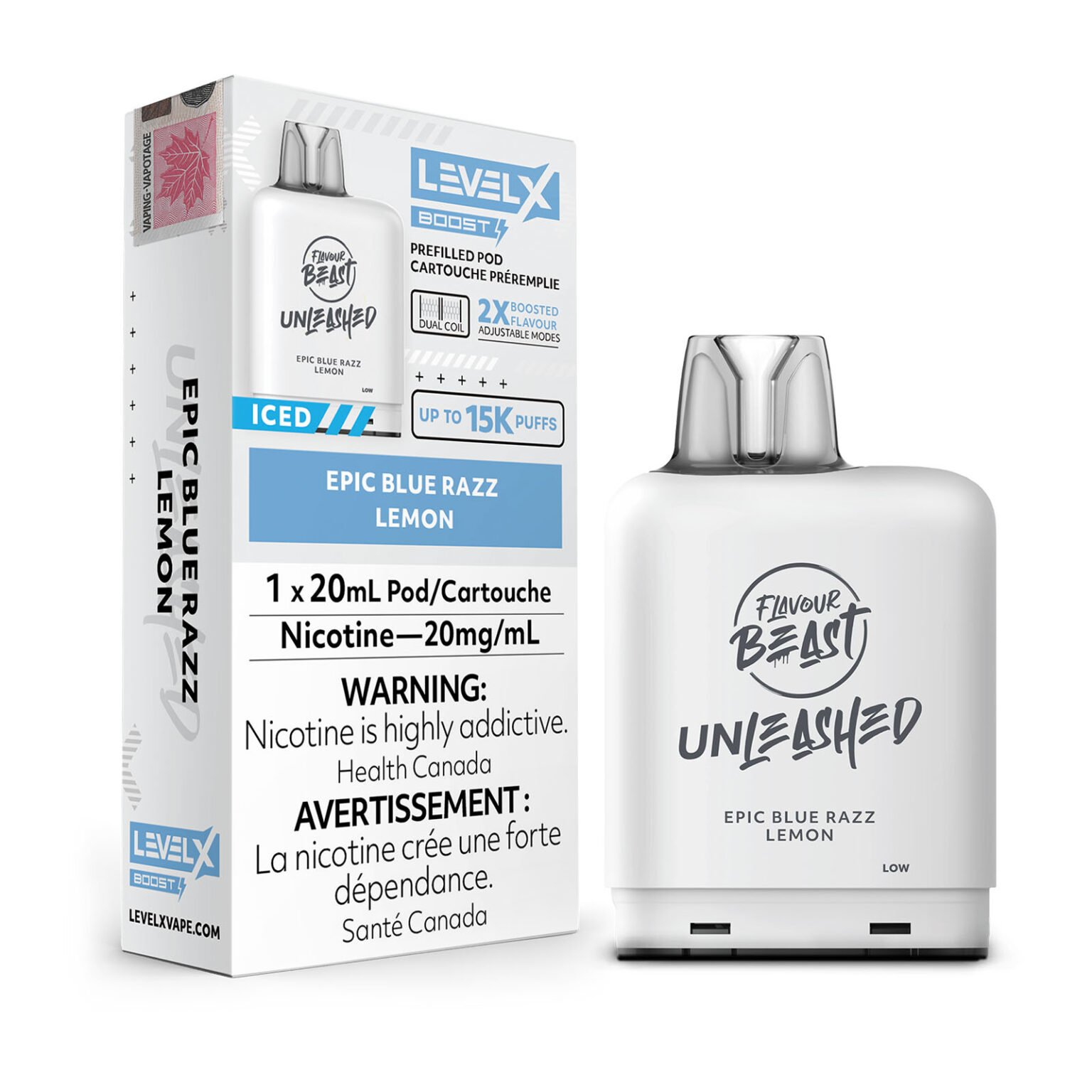 Epic Blue Razz Lemon Level X Unleashed Boost Pod | VapeLoft
