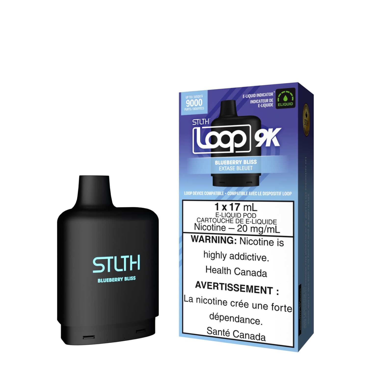 Blueberry Bliss STLTH Loop 9K Pod | 17mL - VapeLoft