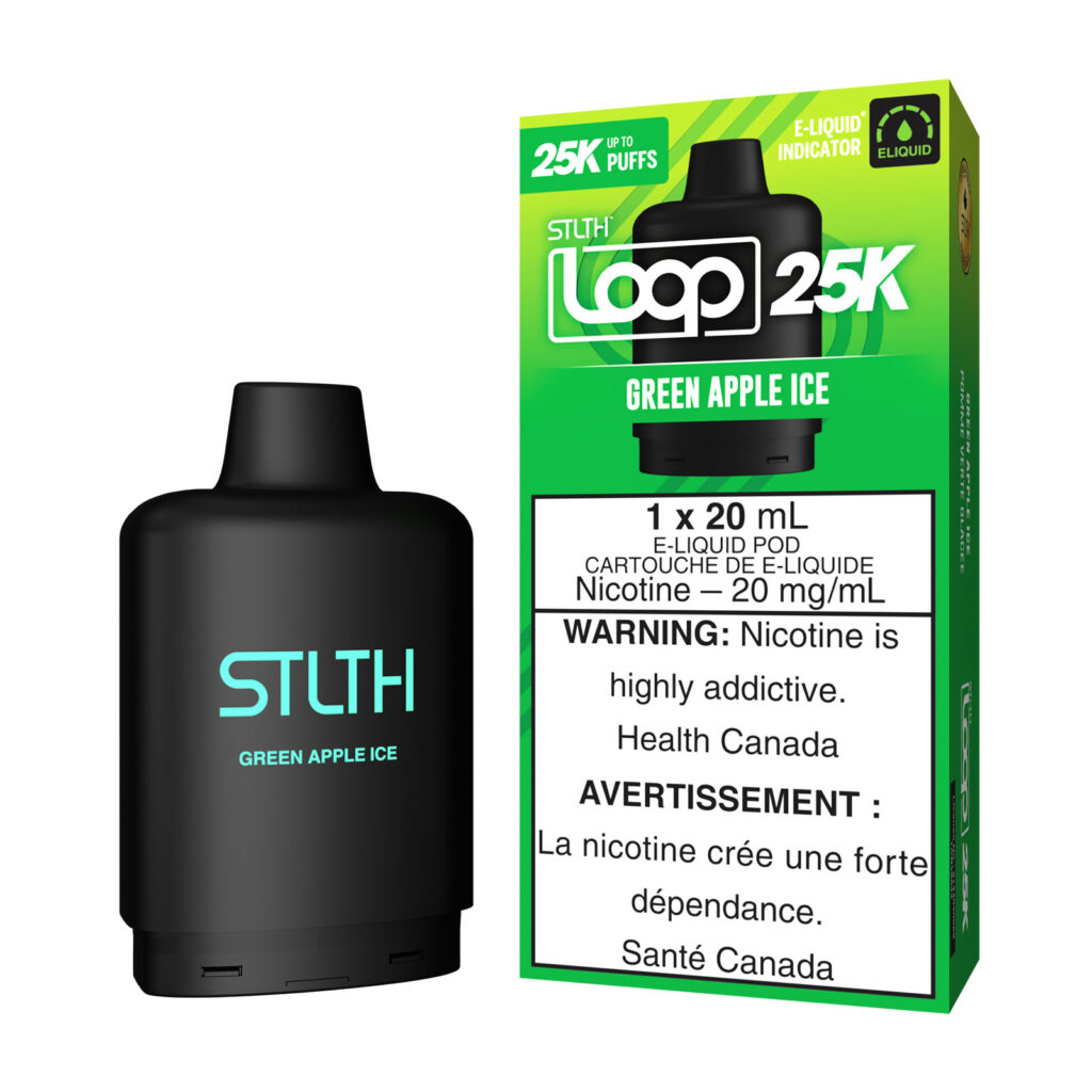 Green Apple Ice STLTH Loop 25K Pod | 20mL - VapeLoft