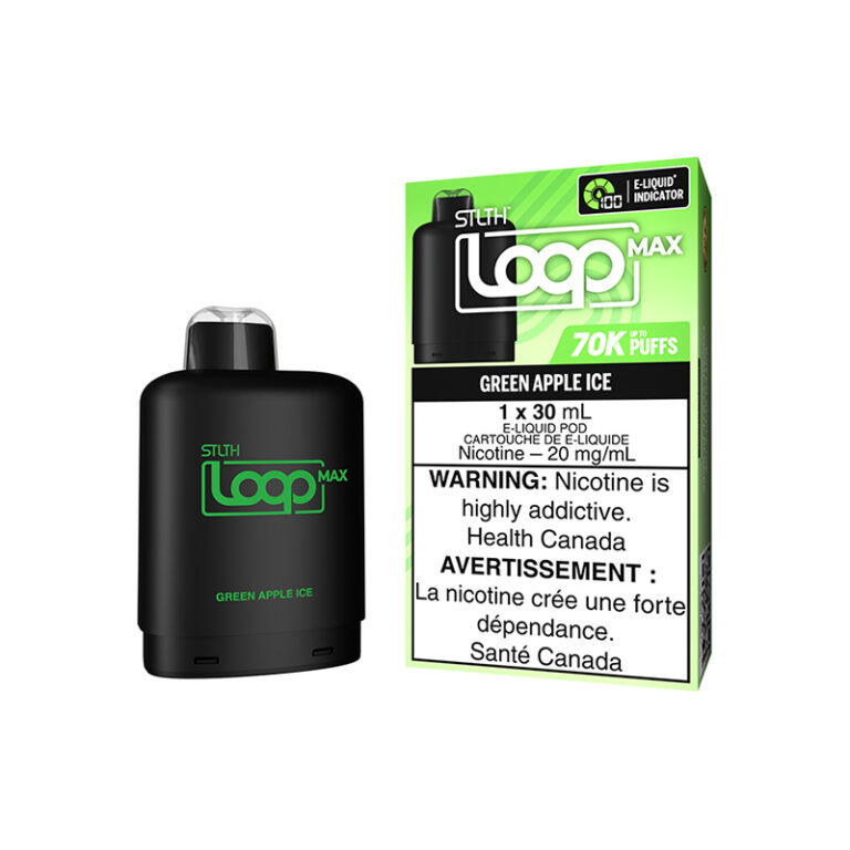 Green Apple Ice STLTH Loop Max Pod | Up to 70K Puffs - VapeLoft