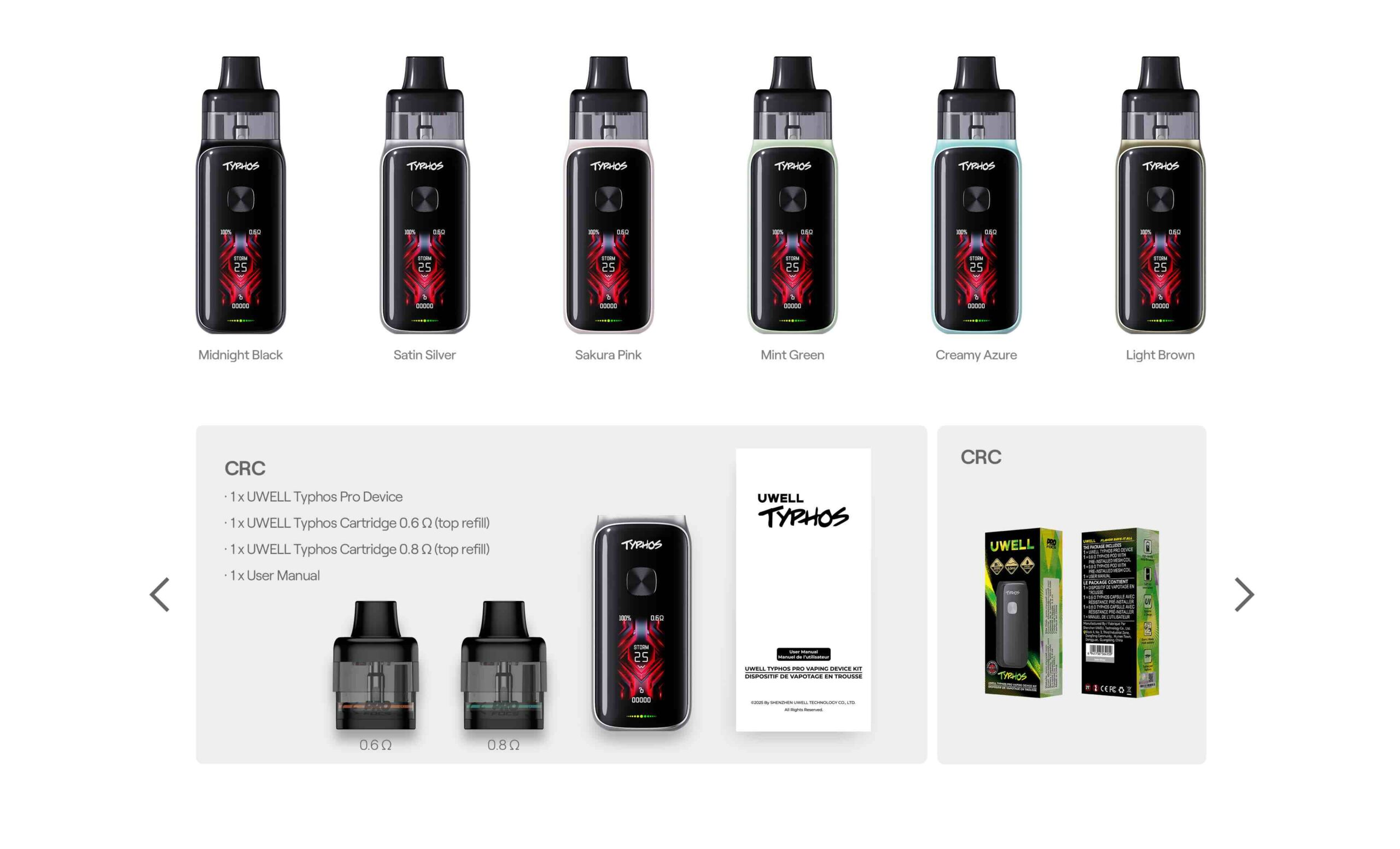 UWELL Typhos Pro - 45 Watt Dual Mode Pod Kit | VapeLoft